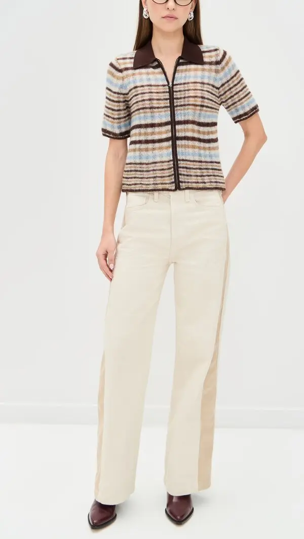 Rag & Bone Logan Spliced Wide Leg Jeans