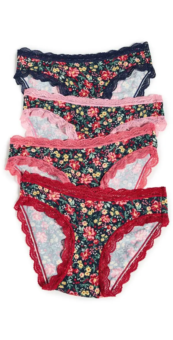 STRIPE & STARE Original Knicker Four Pack - Cherry Bloom