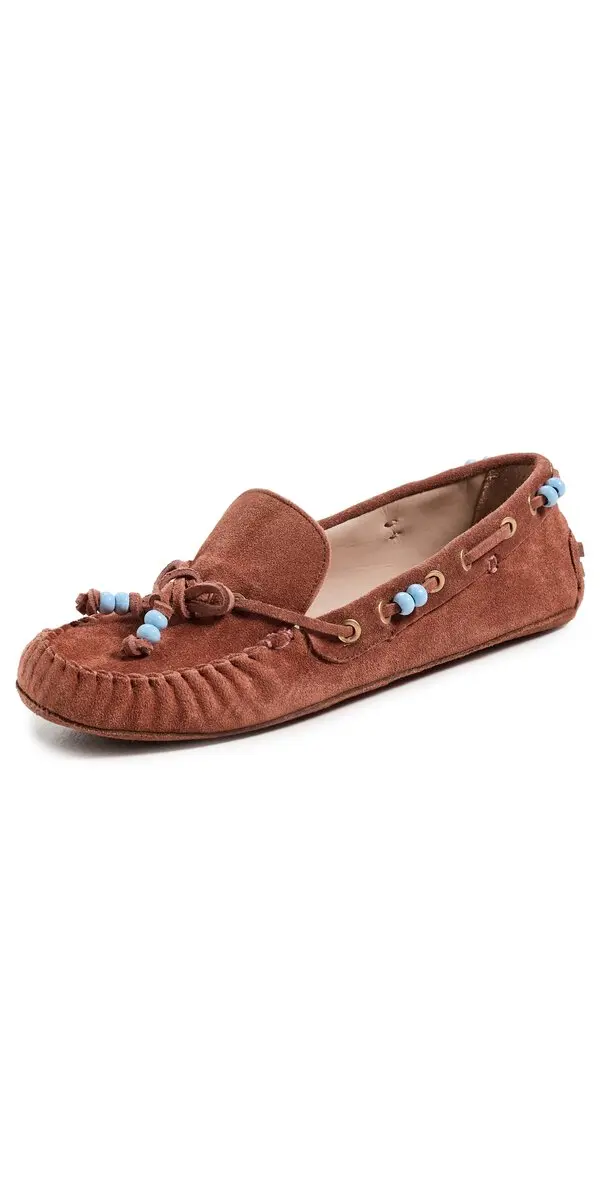 Farm Rio Tassel Moccasins - Cuoio