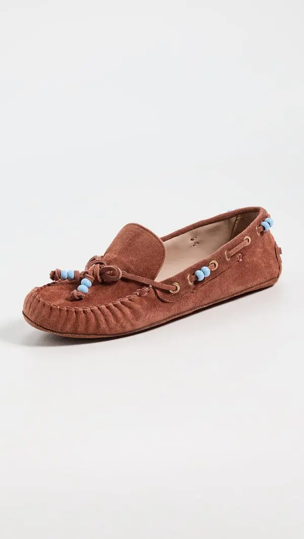 Farm Rio Tassel Moccasins - Cuoio