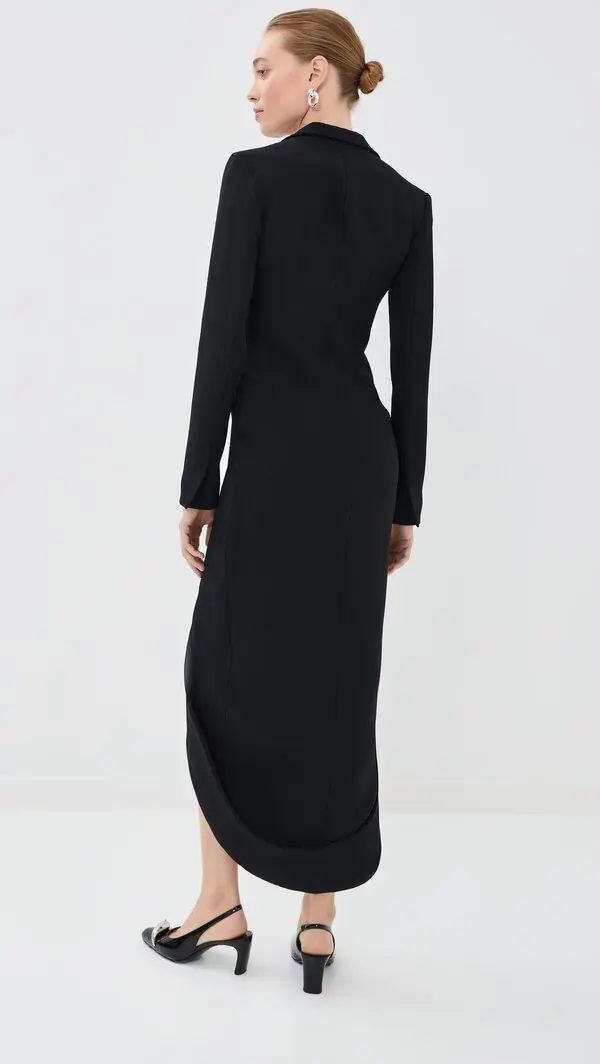 A.W.A.K.E. Mode Tailored Shirt Dress With Jacket Collar