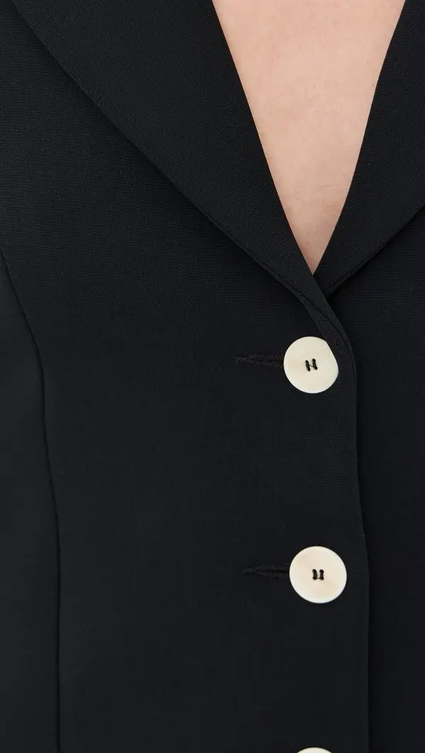 A.W.A.K.E. Mode Tailored Shirt Dress With Jacket Collar