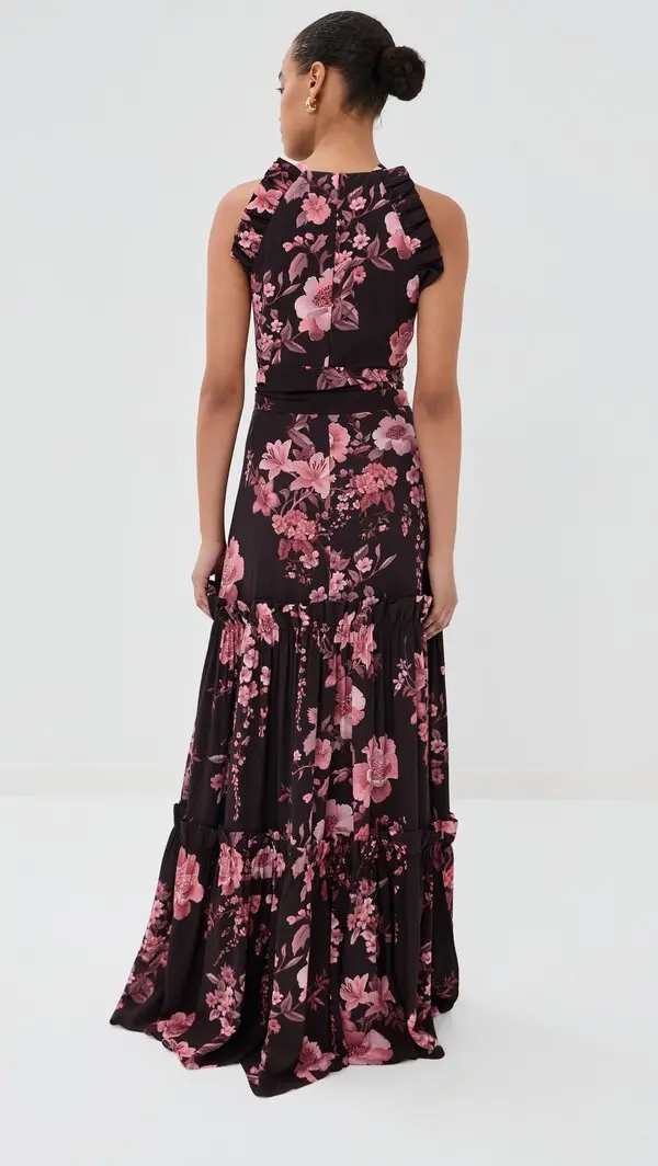 Borgo de Nor Tatiana Crepe Satin Dress | Floral | Size 12 | Shopbop