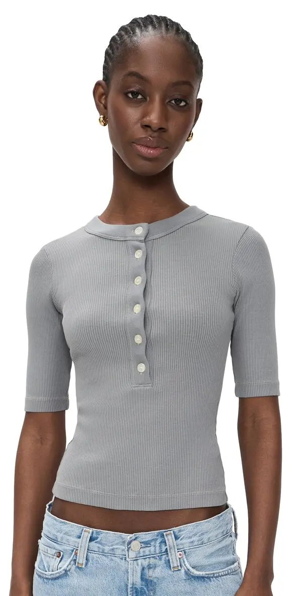 Citizens Of Humanity Nali Short Sleeve Henley Tee