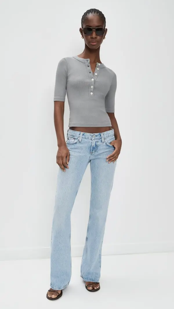 Citizens Of Humanity Nali Short Sleeve Henley Tee