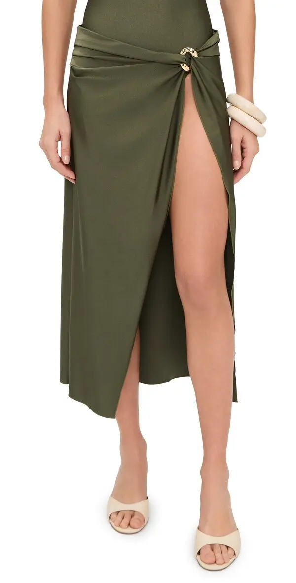 Simkhai Kora Wrap Midi Skirt