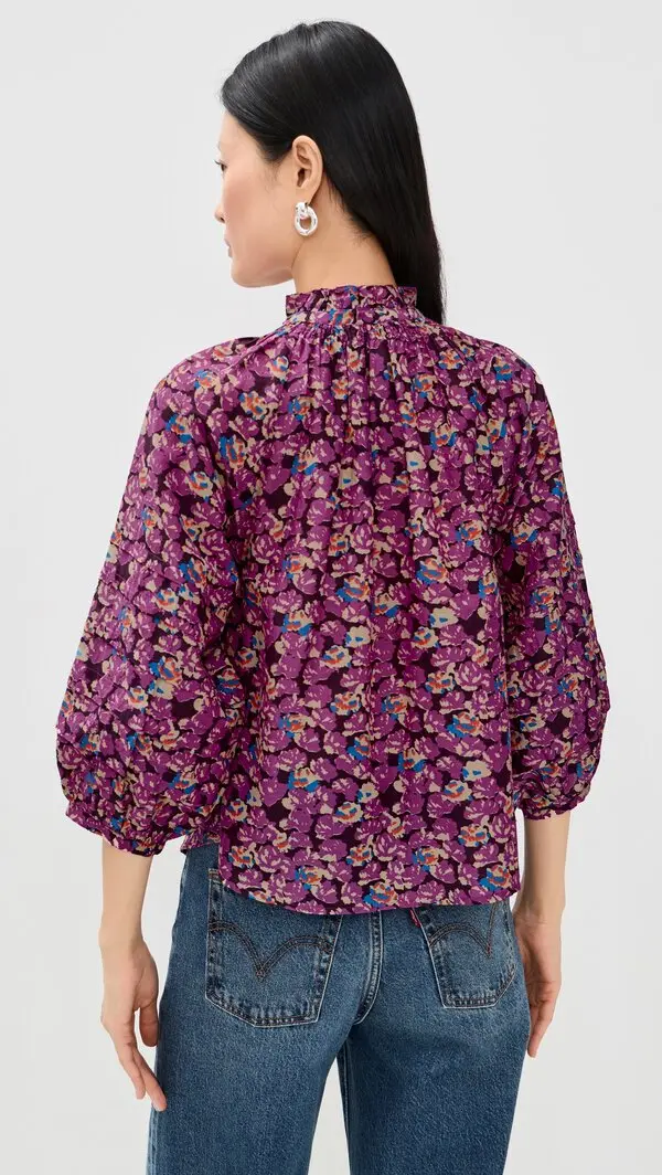APIECE APART Trini Floral Print Top