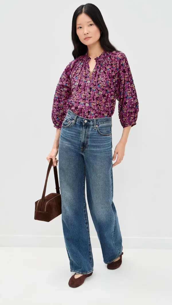 APIECE APART Trini Floral Print Top