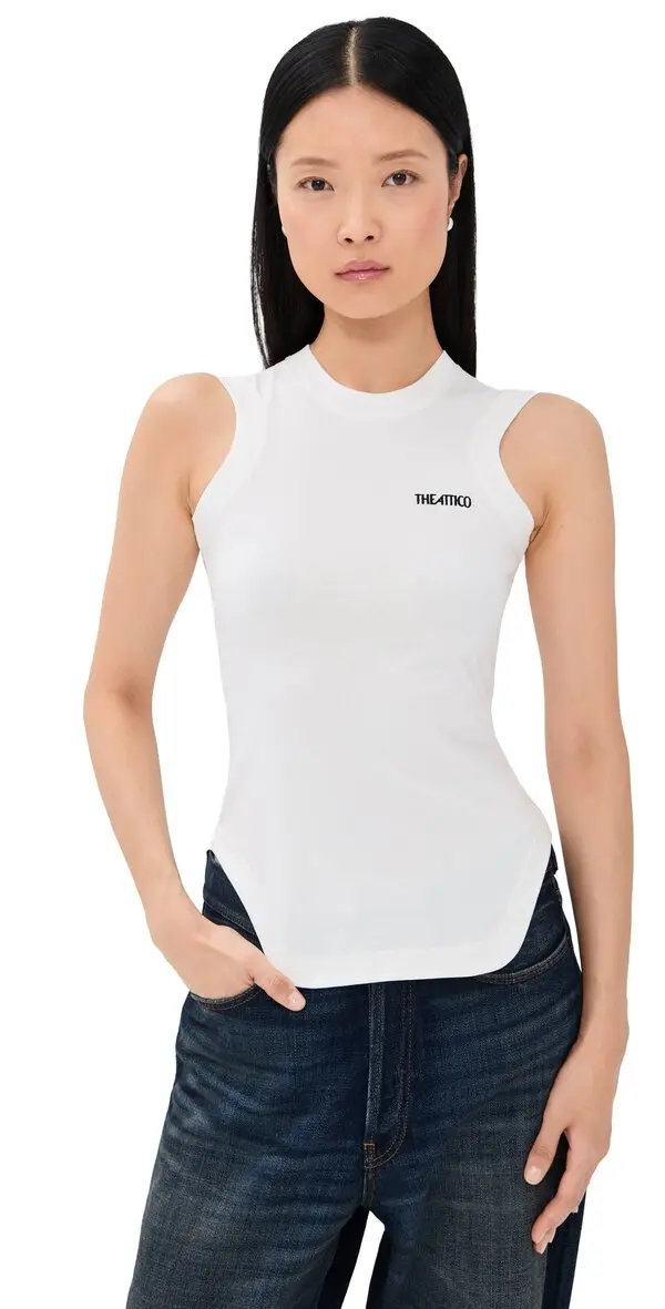 Attico Embroidered Logo Tank Top