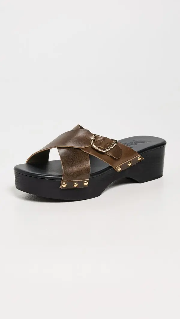 ANCIENT GREEK SANDALS Marilisa Sabot Sandals - Khaki