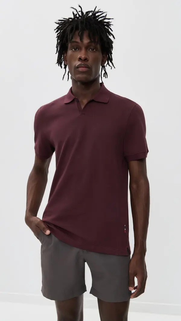 Orlebar Brown Bruno Short Sleeve Pique Polo - Damson