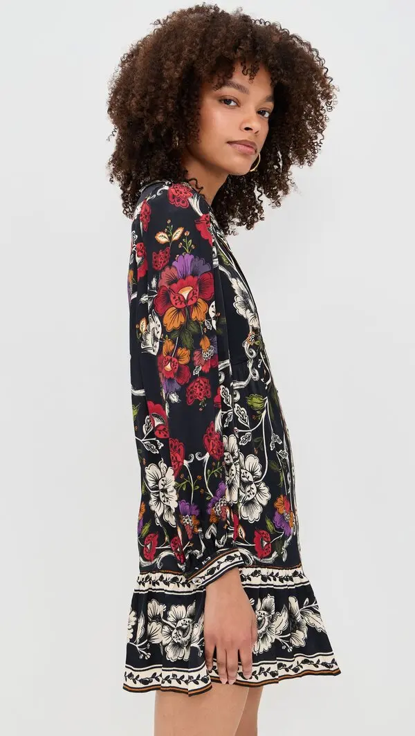 Farm Rio Floral Print Mini Dress