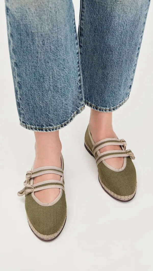 FLABELUS Claire Flats - Green