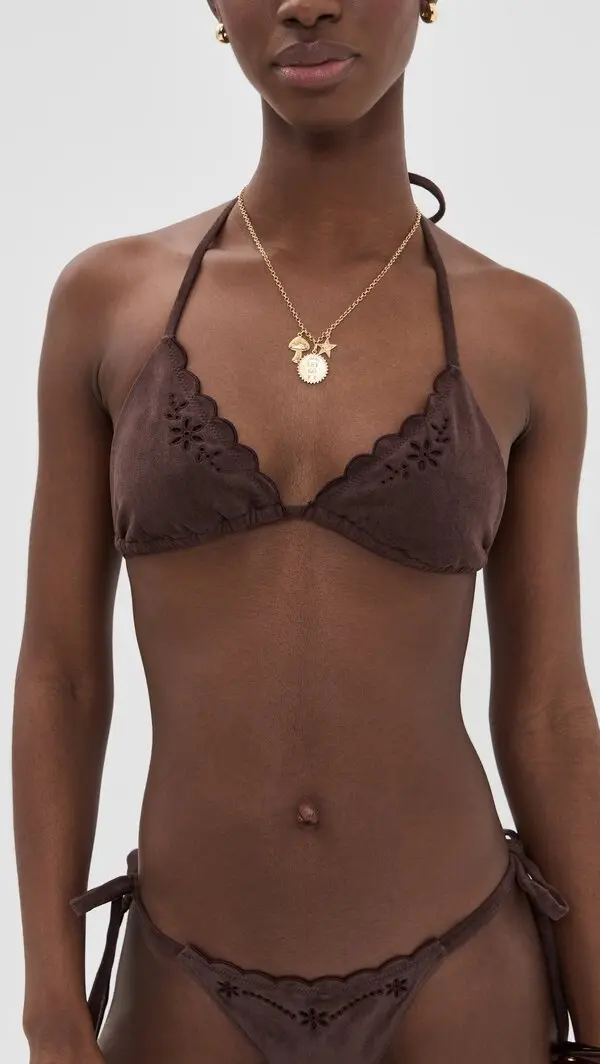 Frankies Bikinis Nick Suede Bikini Top