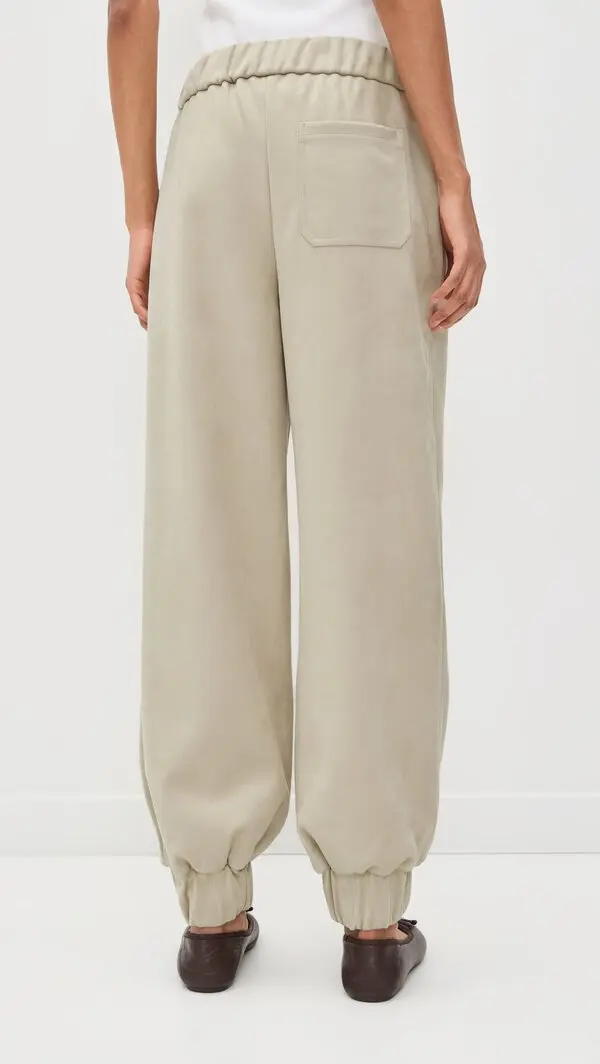 LE BOP Remy Faux Suede Joggers - Feather Grey