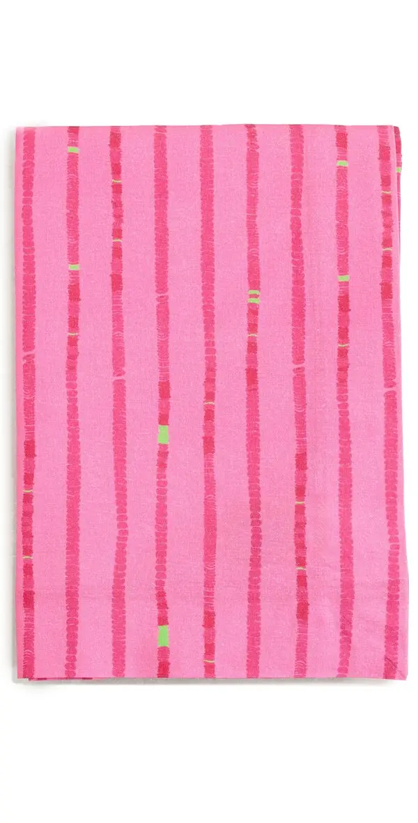 CONIGLIO PALM BEACH Standard Table Cloth - Lane Lines Pink Float
