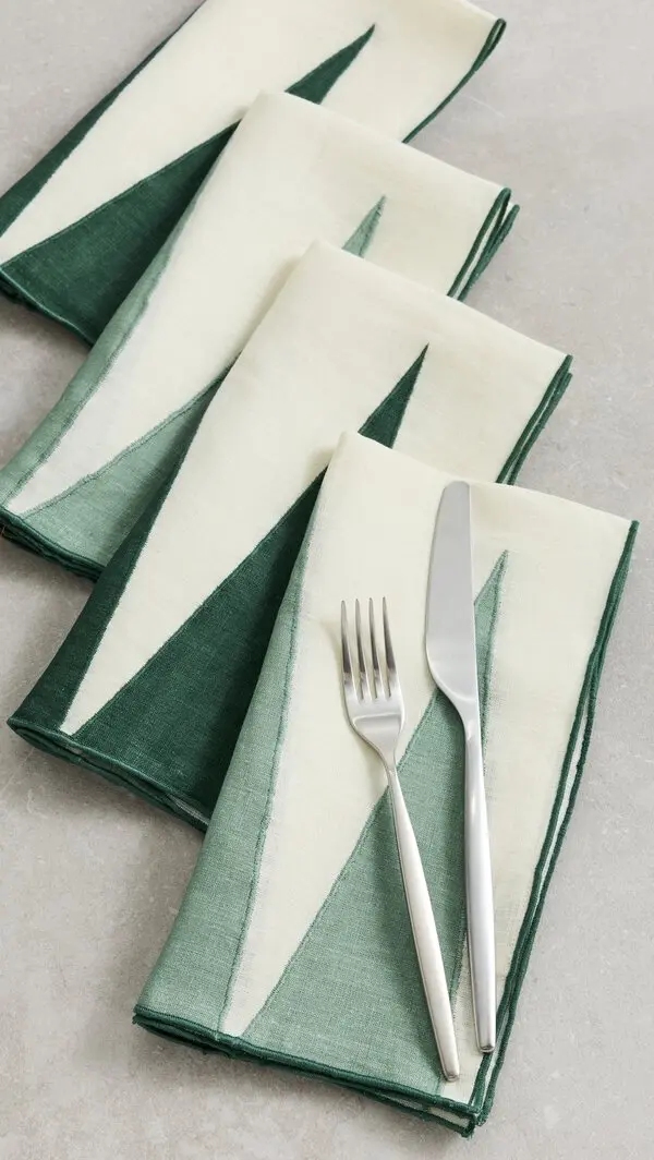 MISETTE Backgammon Linen Napkins 4 Pack