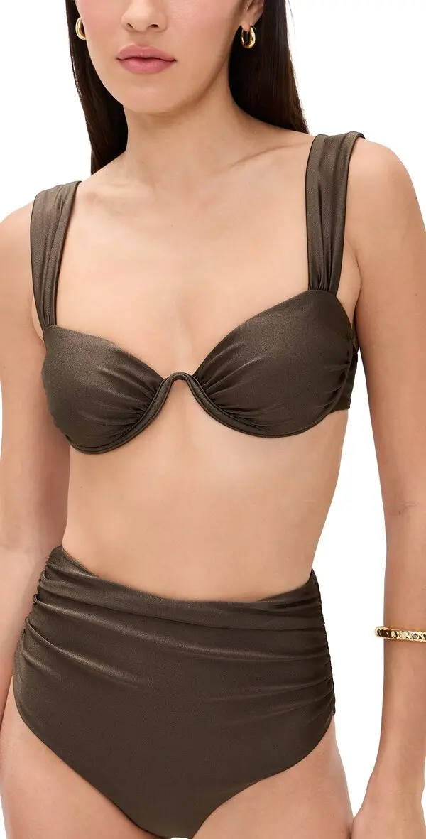 Simkhai Anniston Bikini Top - Chocolate