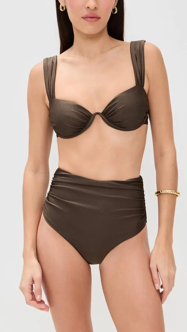 Simkhai Anniston Bikini Top - Chocolate