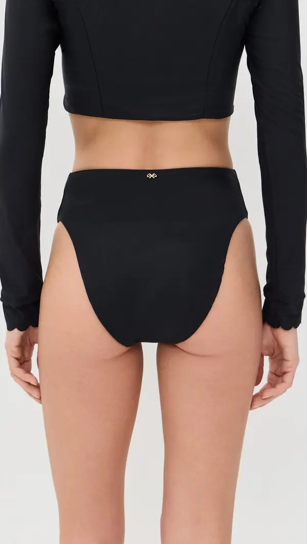 PQ SWIM Harlow High Waist Bikini Bottoms With Ruching