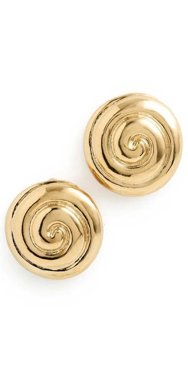 MAYAMAR Spiral Stud Earrings - Gold