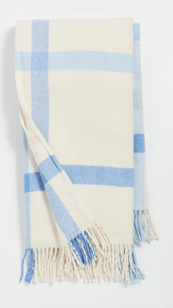 WEEZIE Throw Blanket - Blue Plaid