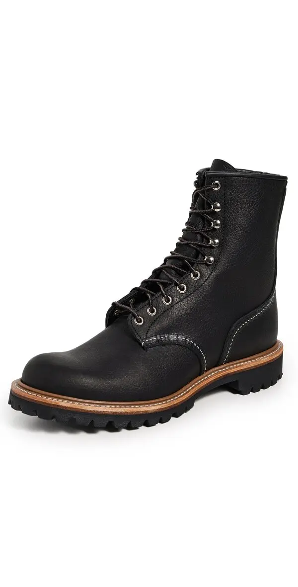 Red Wing Logger Leather Boots - Black Oil Slick