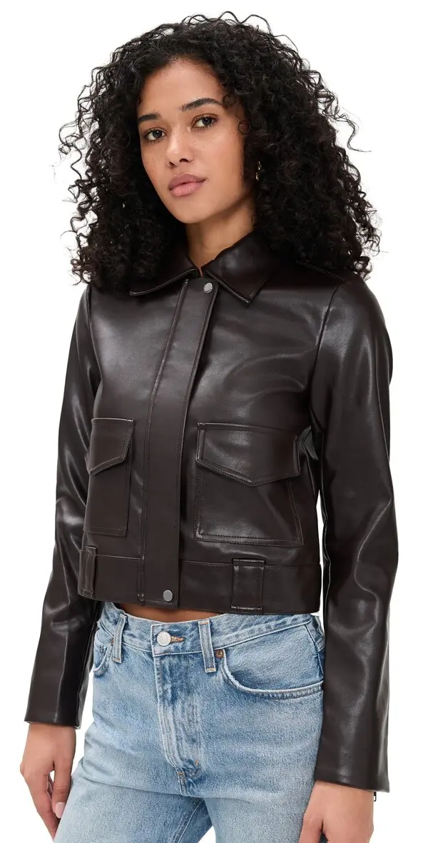 PISTOLA Bex Faux Leather Jacket - French Roast