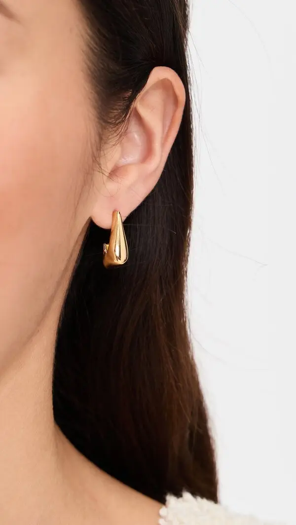 Madewell Sculptural Tear Drop Hoop Earrings