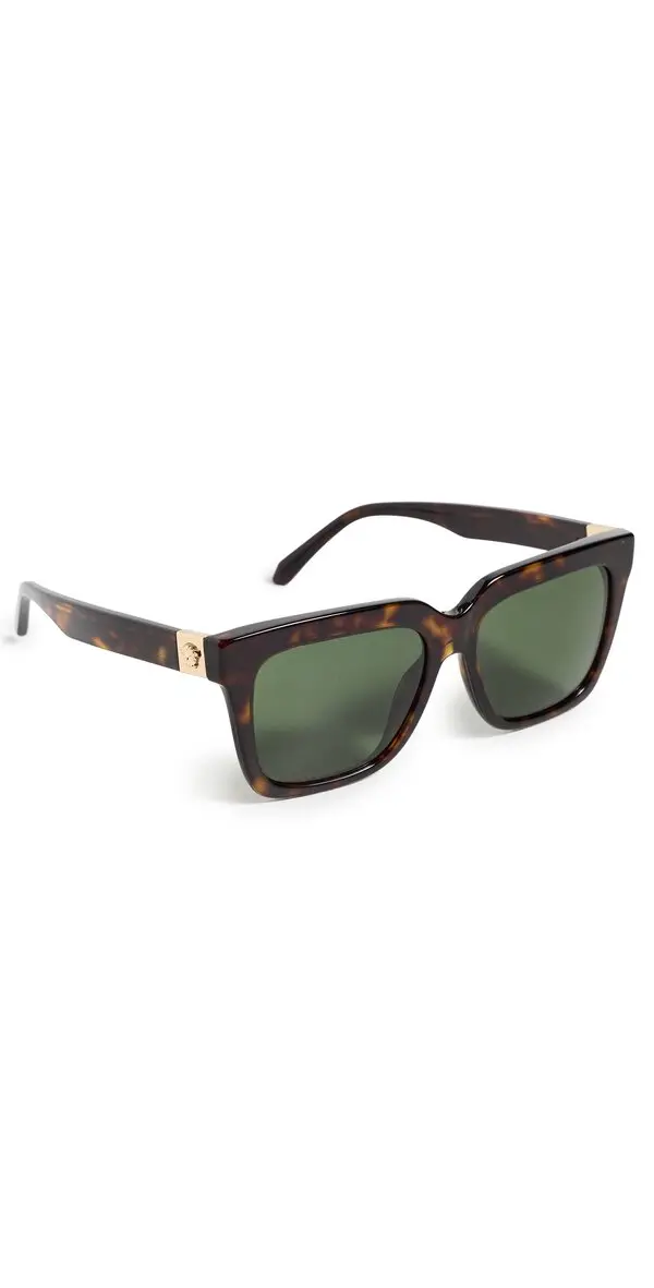 Versace Medusa Plaque Tortoiseshell Sunglasses - Havana
