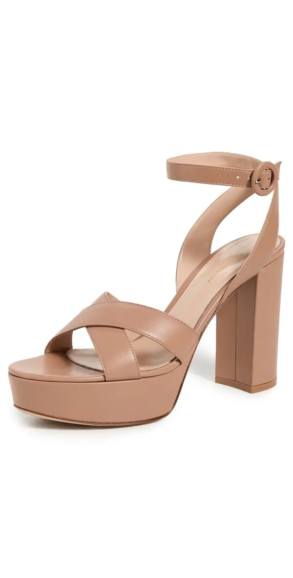 GIANVITO ROSSI Sabrina Nappa Heels - Praline