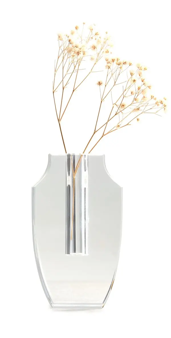 TIZO DESIGN Mini Narrow Crystal Glass Vase - Clear