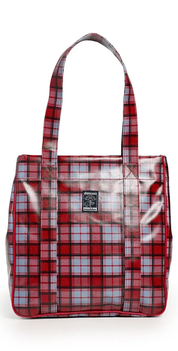 DAMSON MADDER Coated Plaid Market Bag