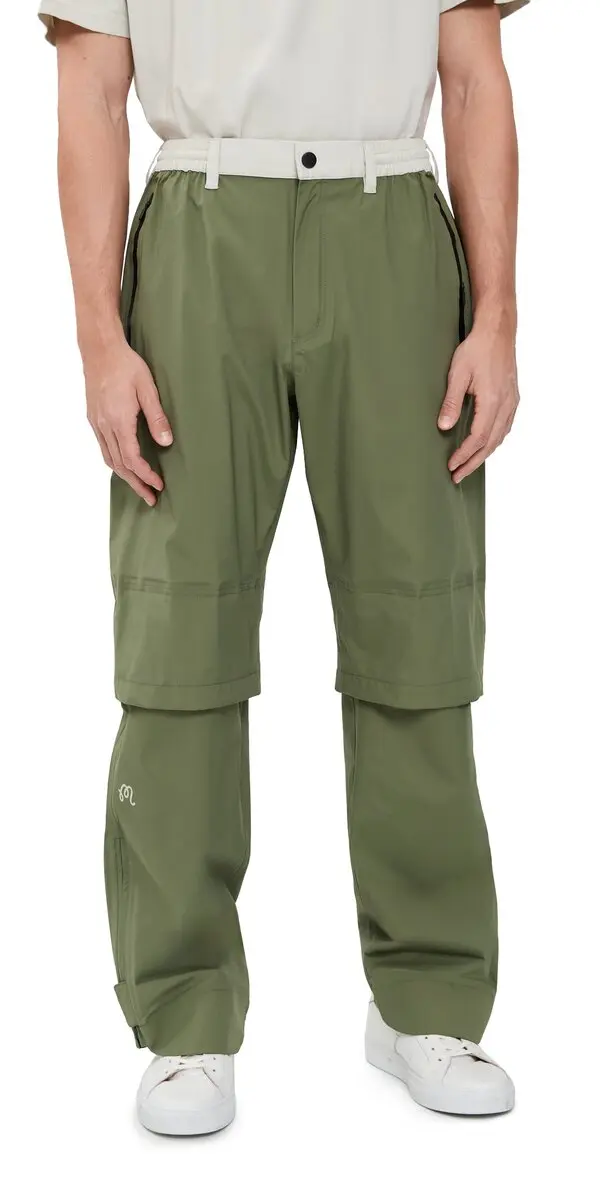 MALBON Foraging Fairways Flint Rain Pants - Olivine