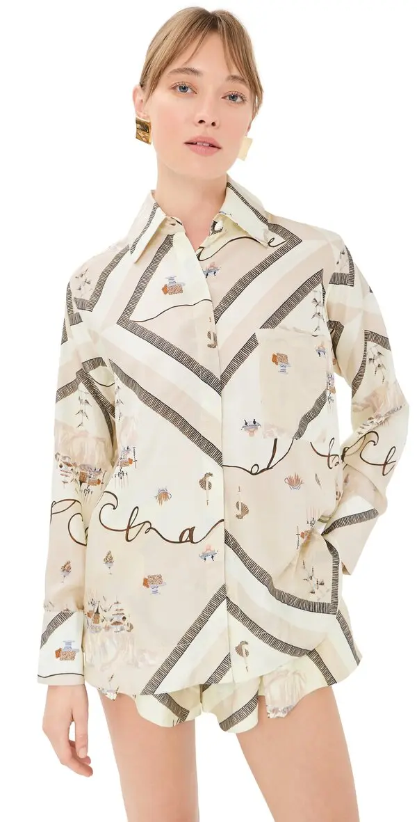 ISLA & WHITE Estela Silk Shirt