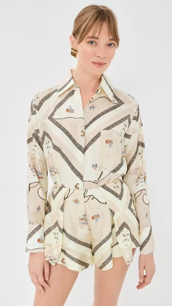 ISLA & WHITE Estela Silk Shirt