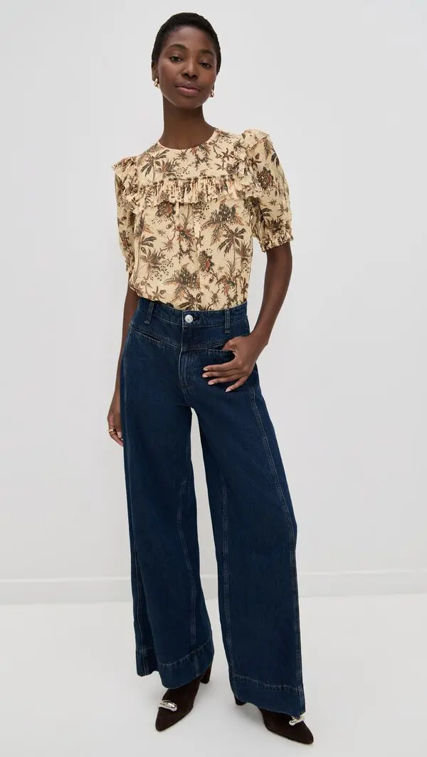 Ulla Johnson Jodie Puff Sleeve Top - Cameo