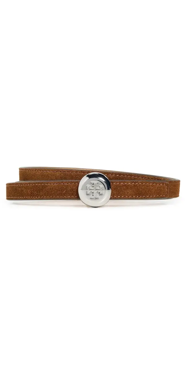 Tory Burch Romy Suede Belt - Caramel/tiramisu