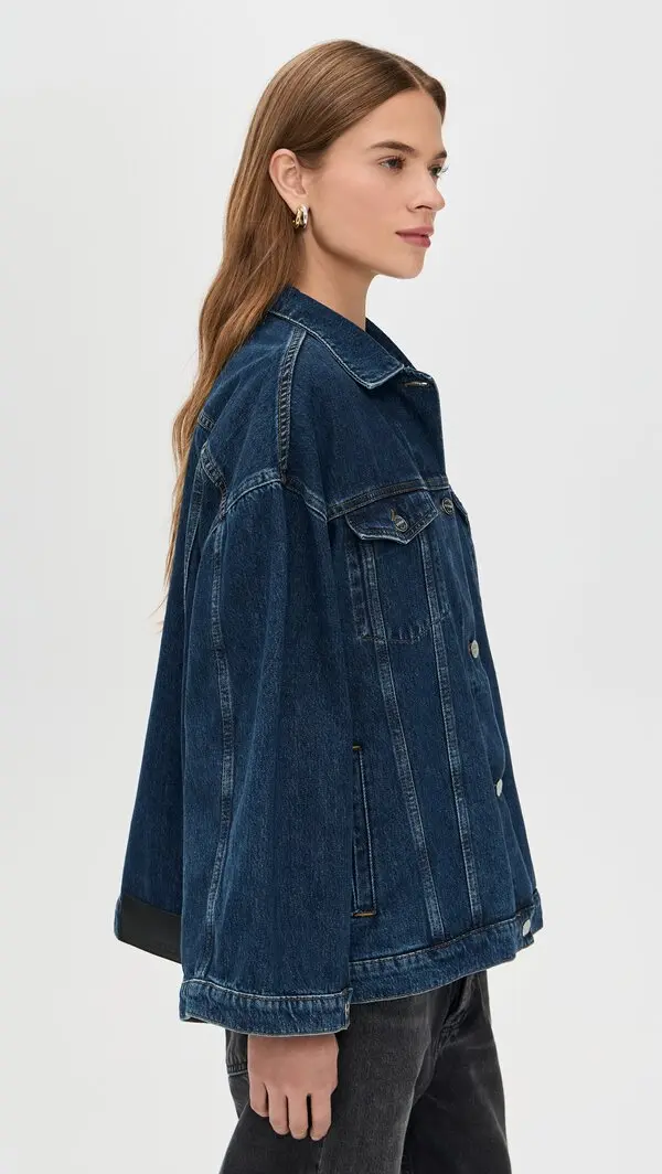 Secular Oversized Denim Capelet Jacket