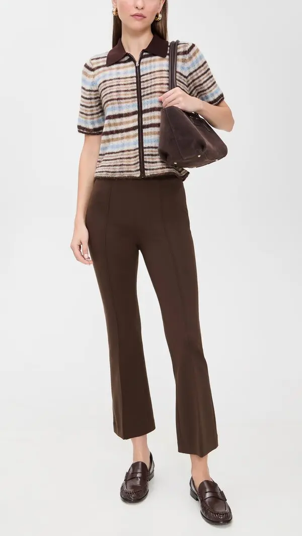 Rag & Bone Irina Kick Flare Pants - Coffee