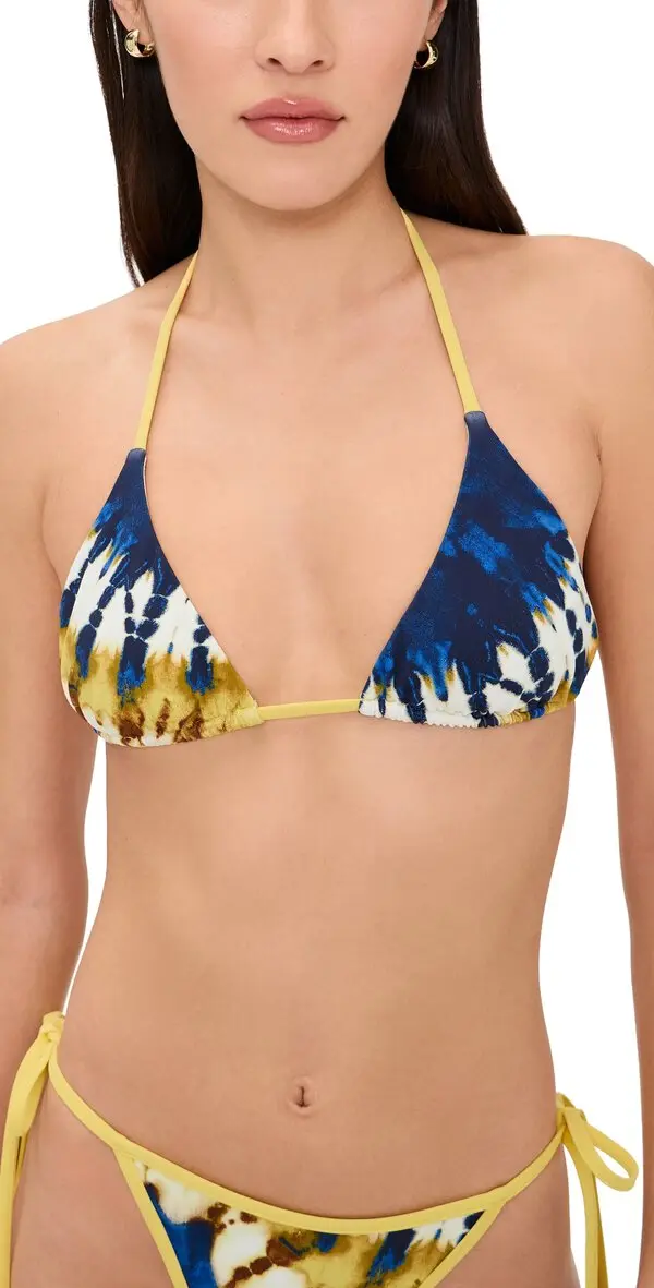 ALEMAIS Martine Triangle Bikini Top - Navy