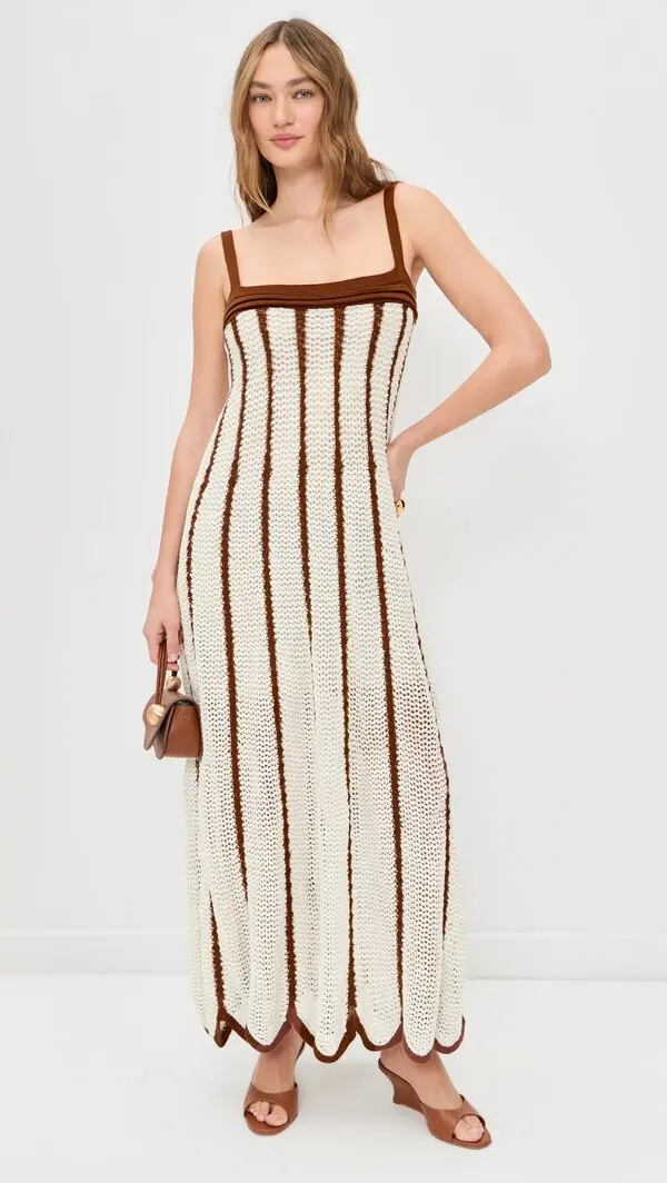 DRESS TO Knit Stripe Maxi Dress