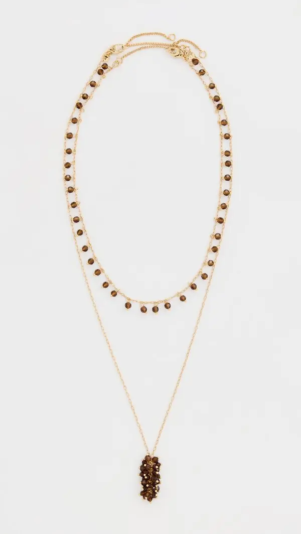Madewell Beaded Cluster Necklace Set