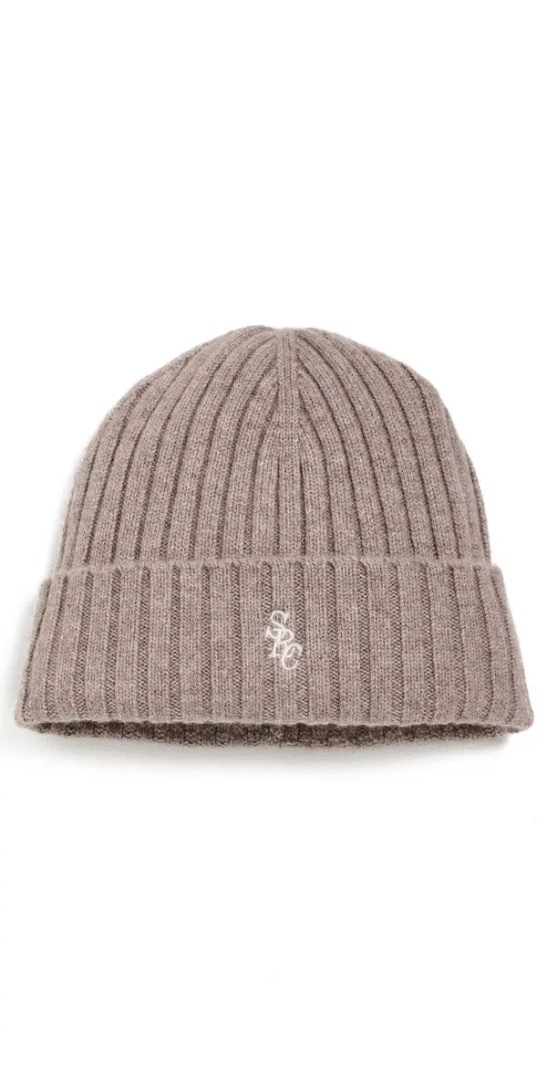 SPORTY & RICH Cashmere Beanie - Tapioca