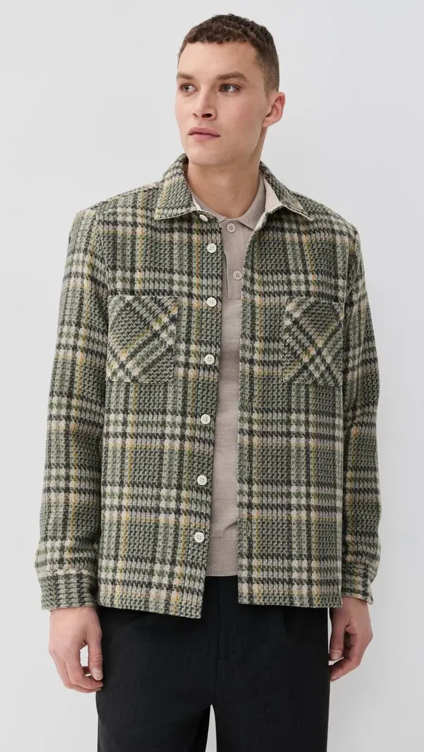 WAX LONDON Whiting Overshirt - Green