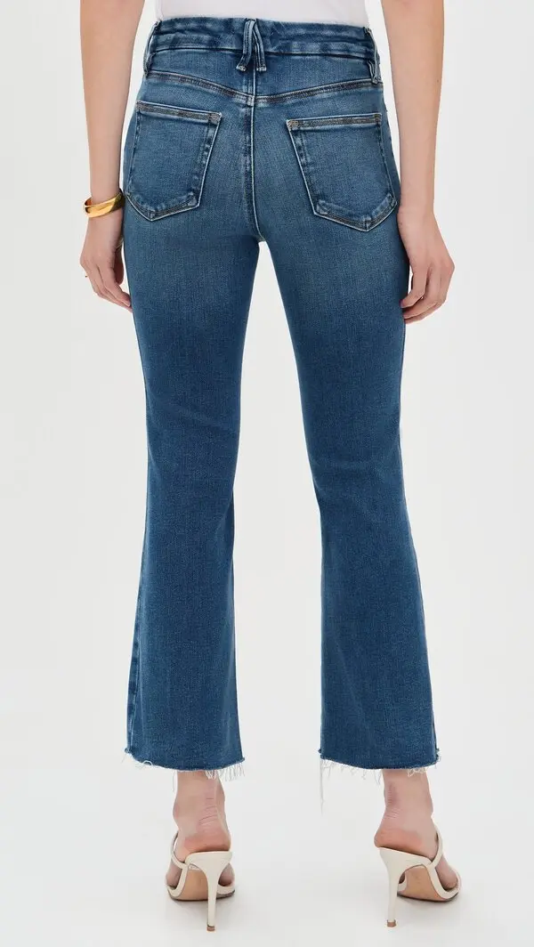 Good American Cropped Mini Boot Jeans