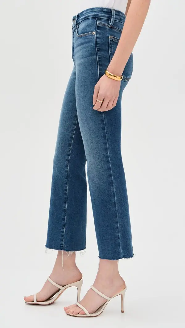Good American Cropped Mini Boot Jeans