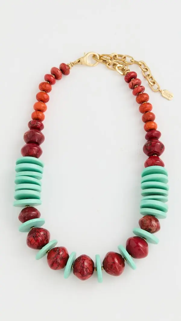 ELIZABETH COLE Momoka Dyed Howlite Necklace