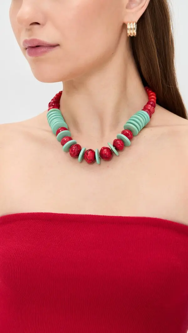 ELIZABETH COLE Momoka Dyed Howlite Necklace