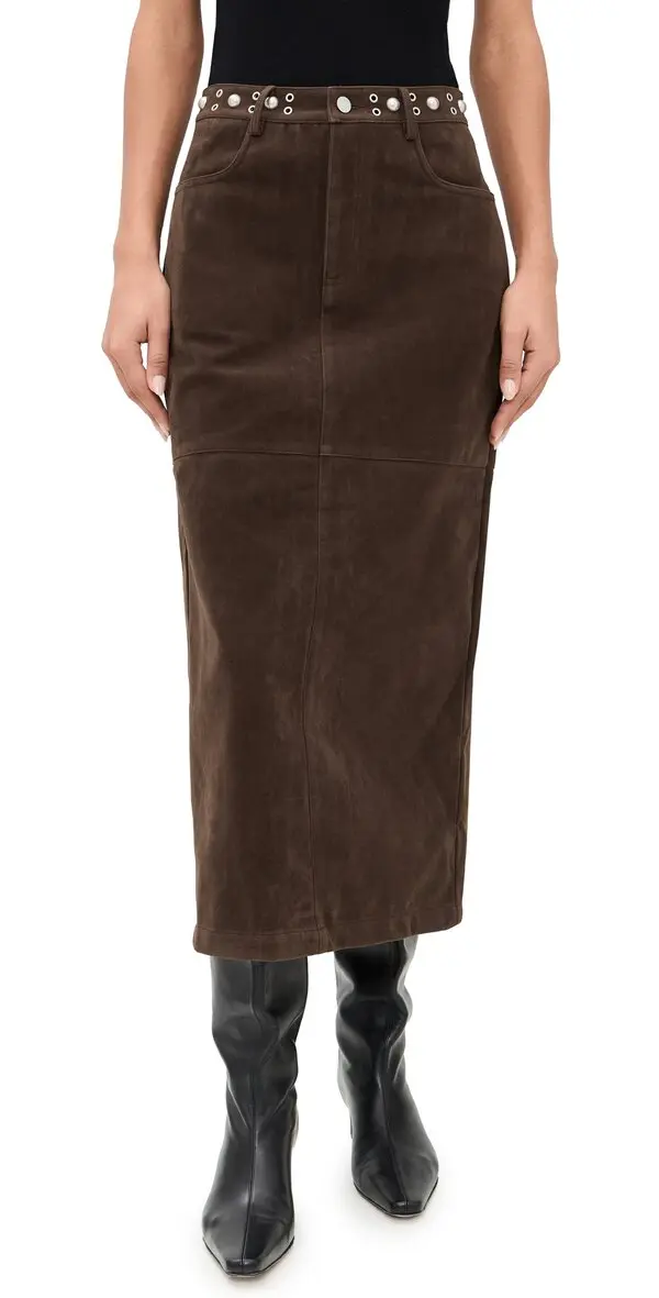 BAILEY ROSE Faux Suede Skirt